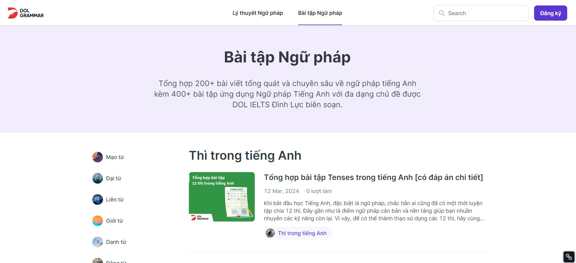 bài tập ngữ pháp tiếng anh có đáp án chi tiết - dol grammar