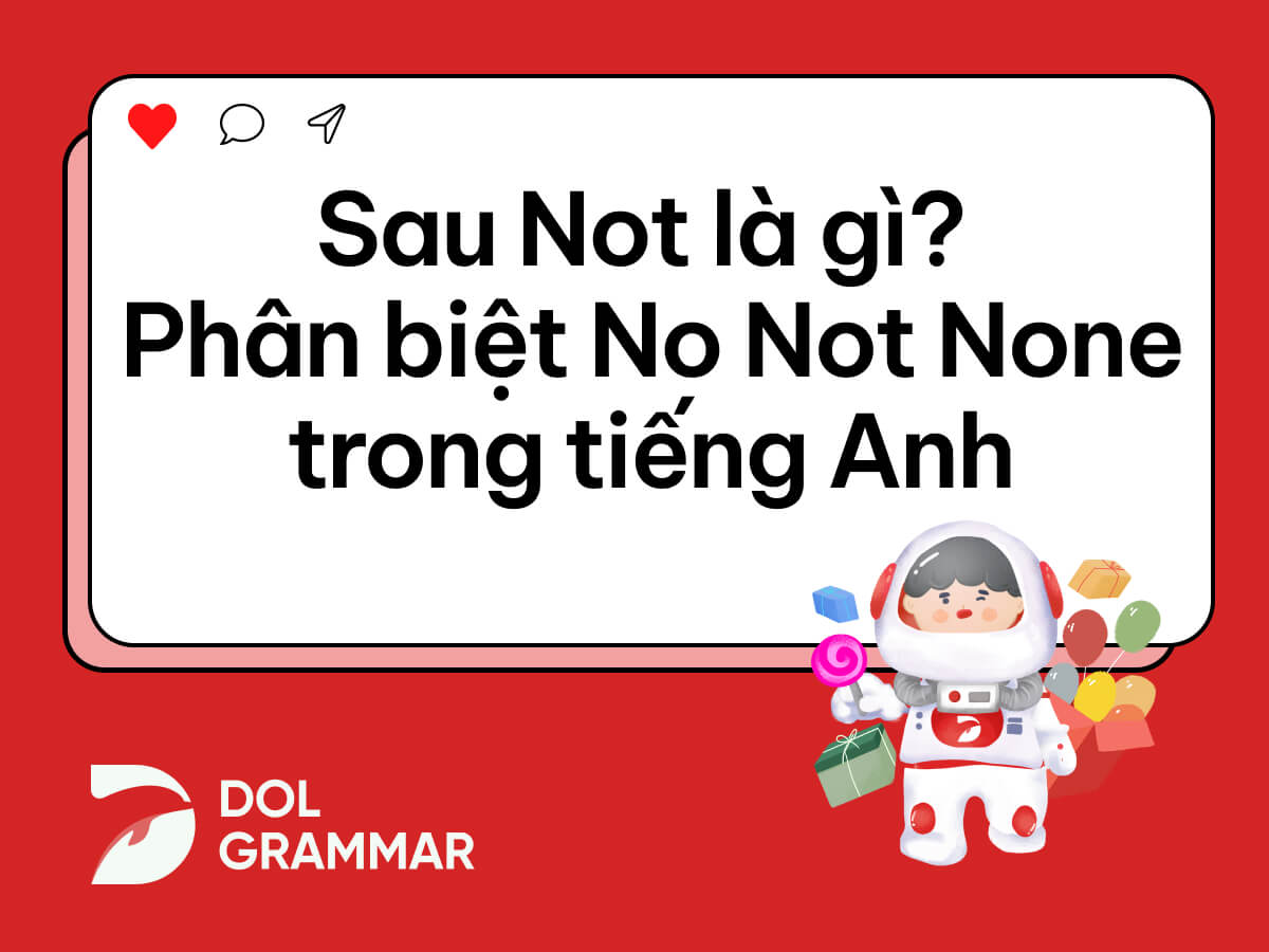 Sau Not là gì? Cách phân biệt No Not None trong ngữ pháp tiếng Anh